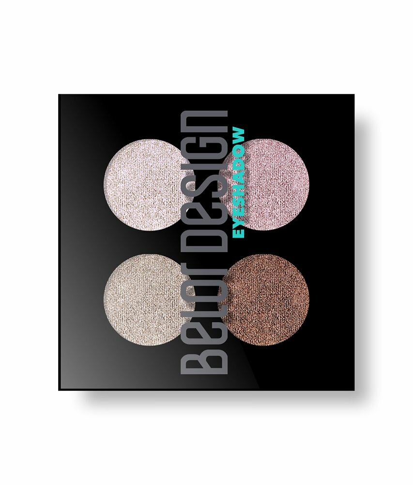 Belor Design Тени для век 4-х цветные Delicate, Тон 40 Розово-лиловые
