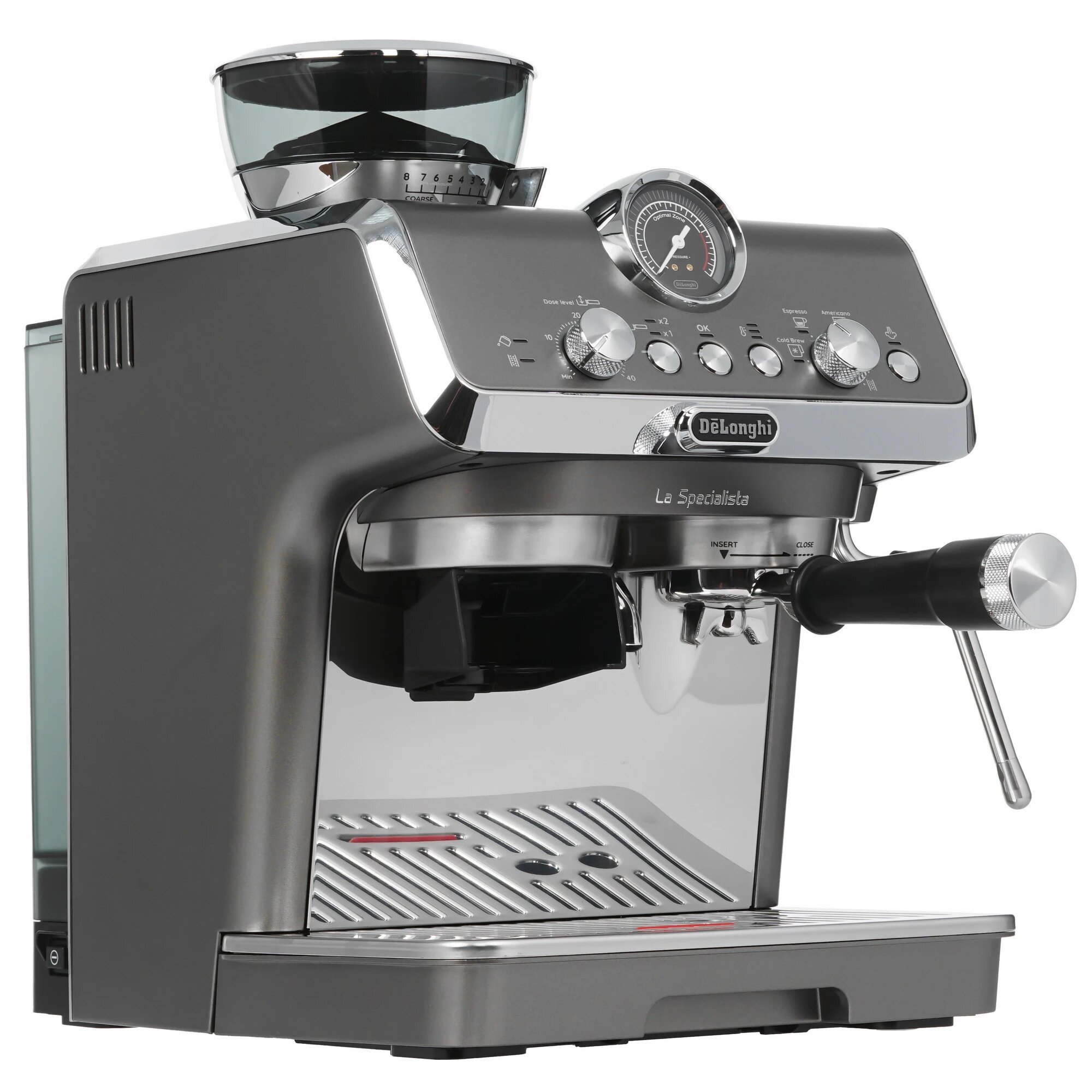 Рожковая кофеварка Delonghi EC9255. T, давление 15 Бар, 8 степеней помола, 1550Вт