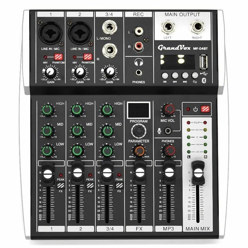 Микшерный пульт GRANDVOX MF-04BT(HAK-4)