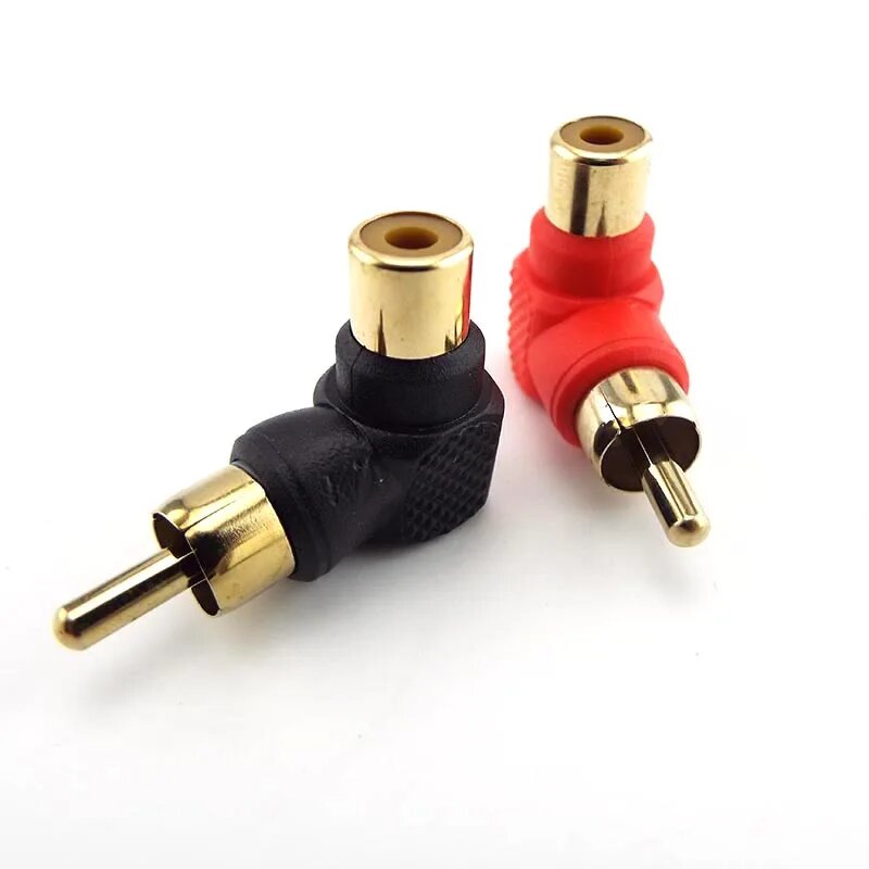 RCA аудиоадаптер 90 градусов QvvCev 2 шт. 2pcs