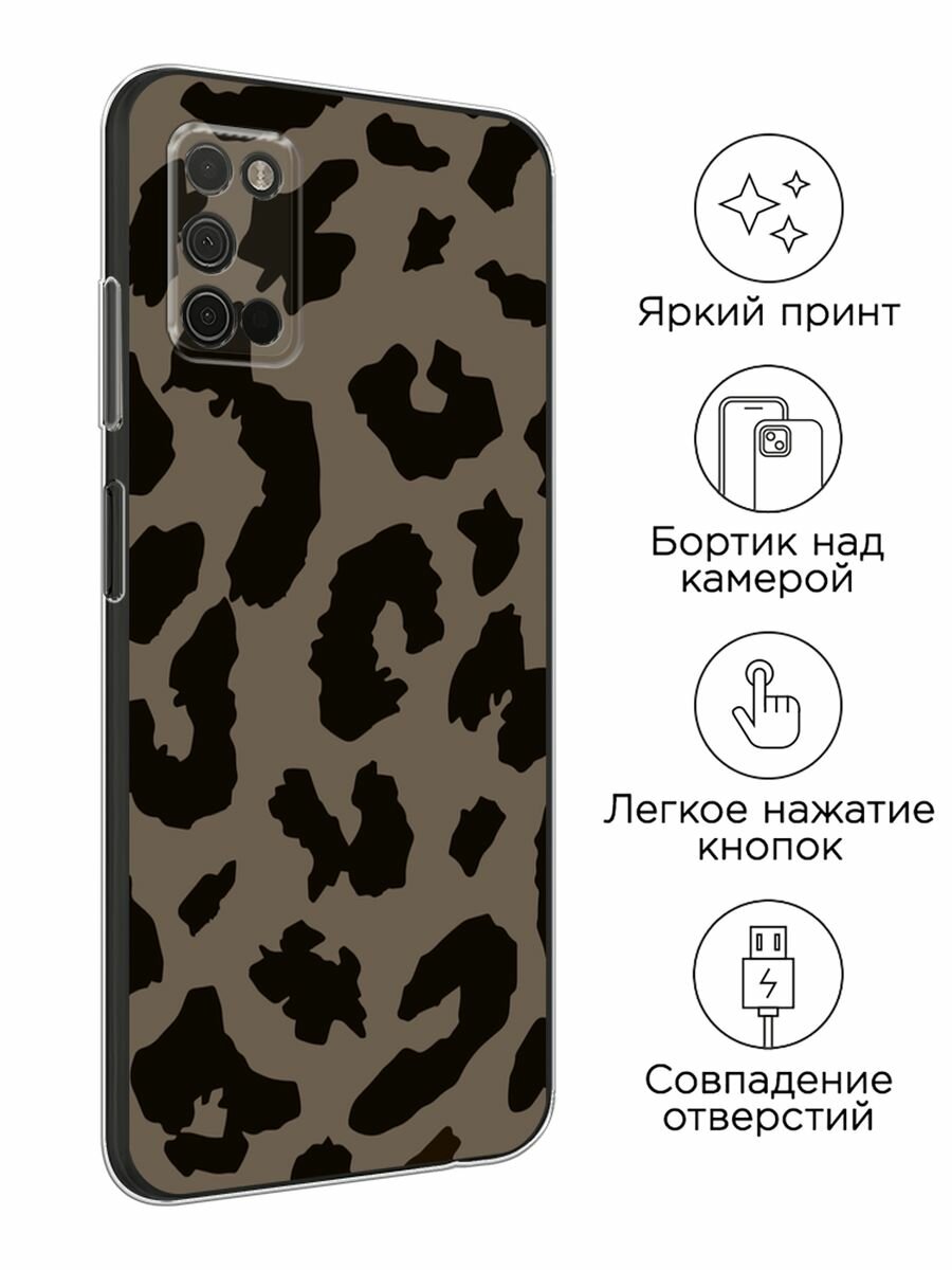Чехол на Samsung Galaxy A03S / Самсунг Галакси A03S с принтом "Леопардовые пятна паттерн 1" — фото 1