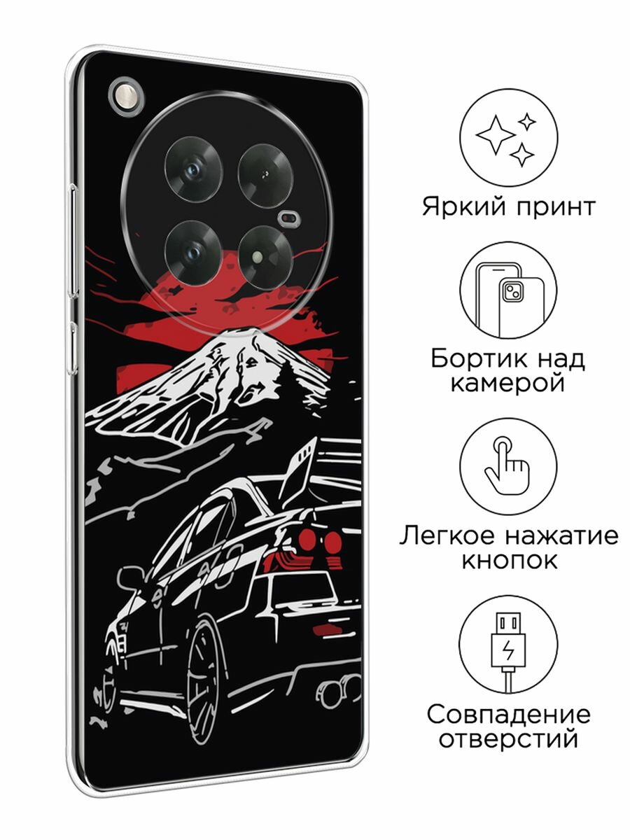Чехол на Infinix Zero 40 5G / Инфиникс Зеро 40 5G с принтом "Машина в горах JDM" — фото 1