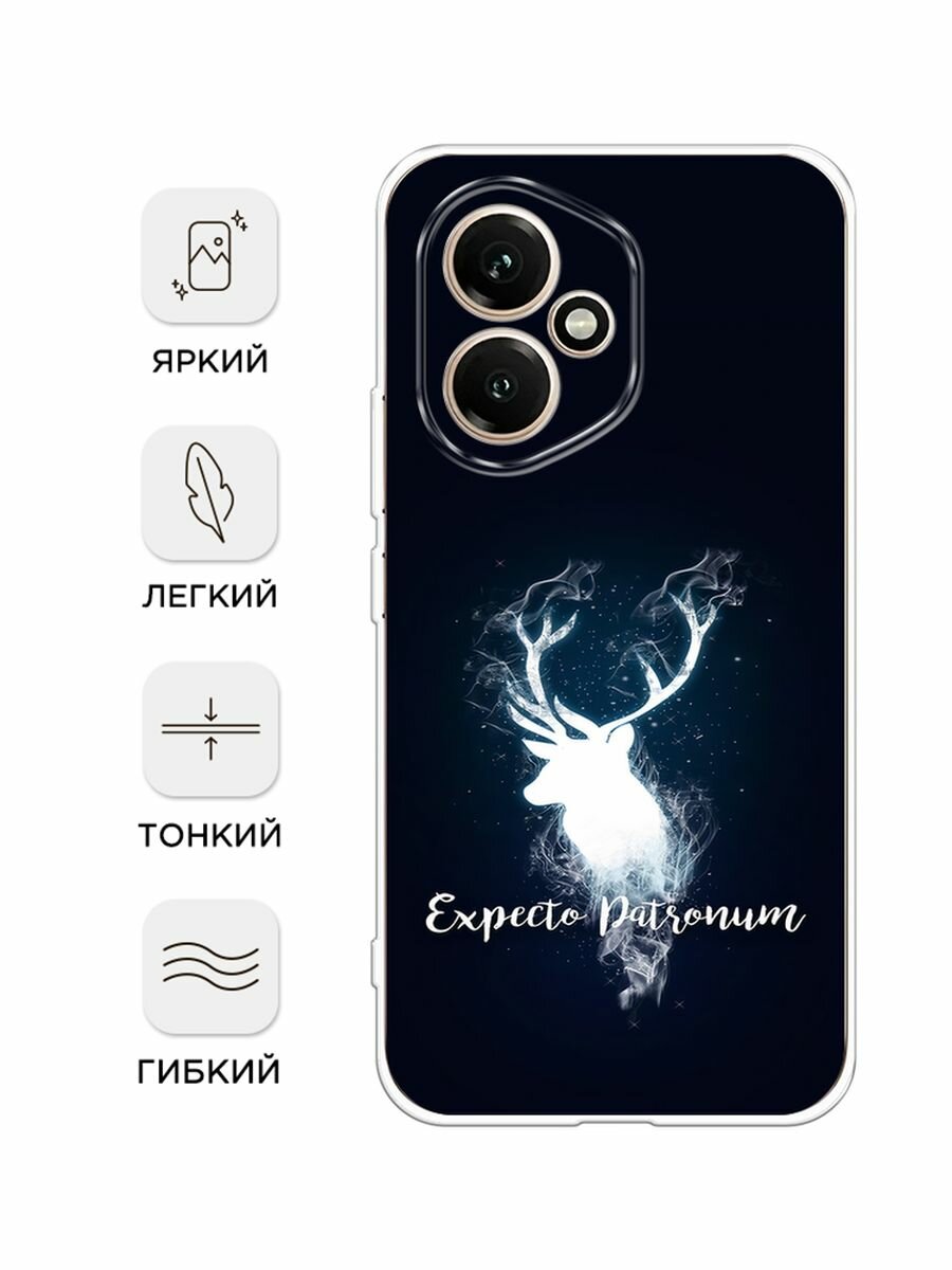 Силиконовый чехол на Honor 400 / Хонор 400 с принтом Expecto Patronum — фото 1