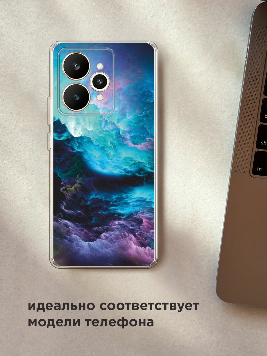 Силиконовый чехол на Realme 15 / Реалми 15 с принтом "Бирюзовое небо" — фото 1