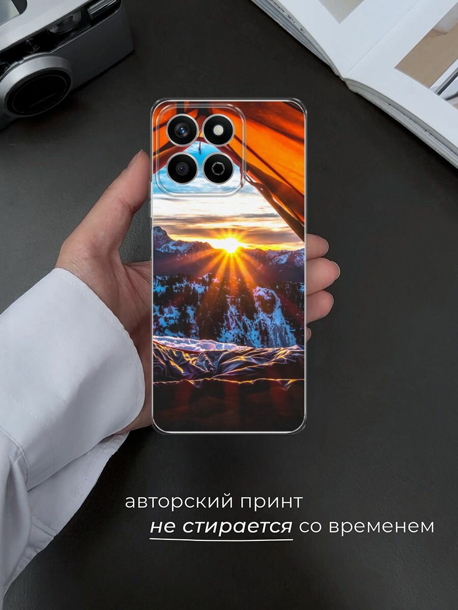 Силиконовый чехол на Honor X7c / Хонор X7c с принтом "Горы 7" — фото 1