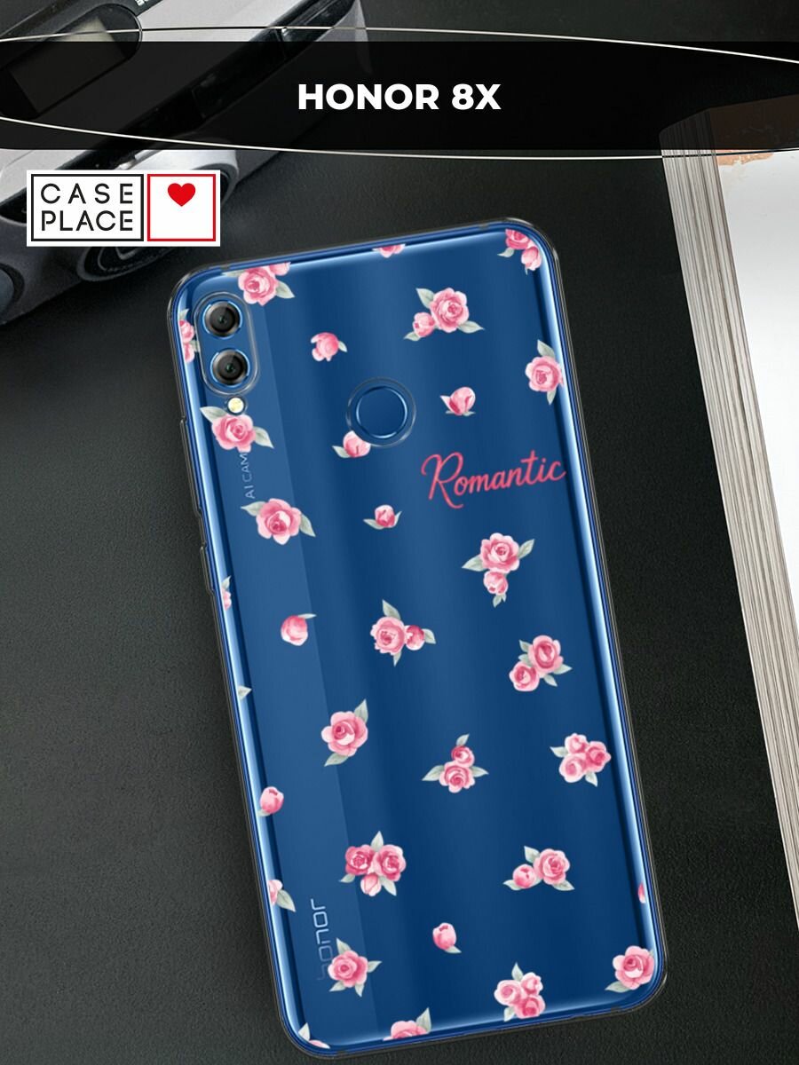 Чехол на Honor 8X / Хонор 8Х с принтом "Romantic 2", прозрачный