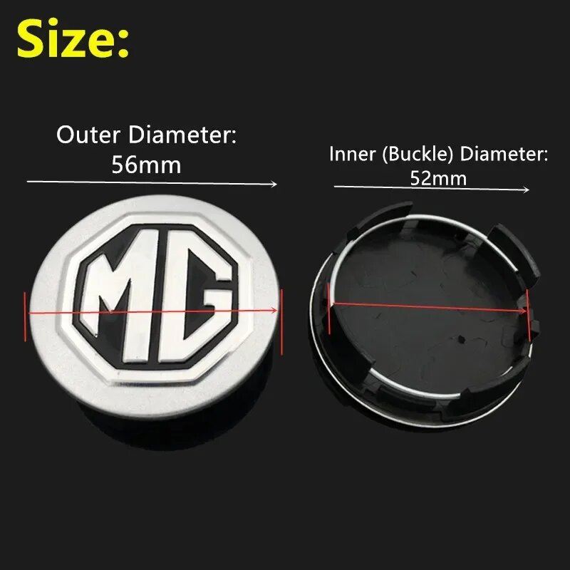 4 шт./компл, 56 мм, эмблема центральной крышки колеса автомобиля, значок для логотипа MG MG3 GS GT MG5 MG6 MG7, колпаки для ступиц колес, аксессуары