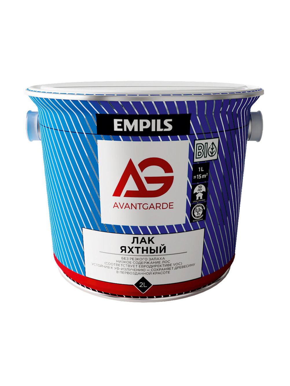 Лак яхтный бесцветный 2 л глянцевый