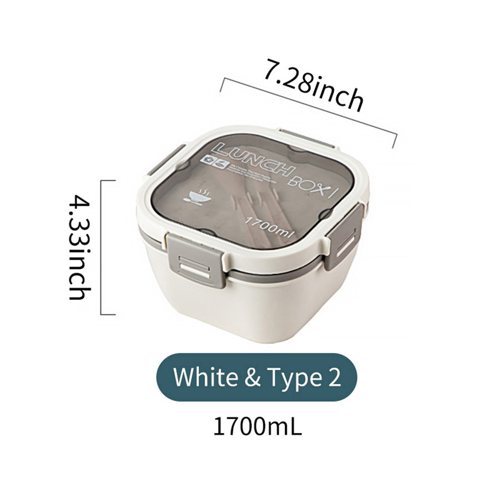 Двухслойный контейнер для салата, ланча, 4 отделения, контейнер для соуса, вилка, ложка, контейнеры для хранения продуктов питания для обеда, закусок, школьных поездок