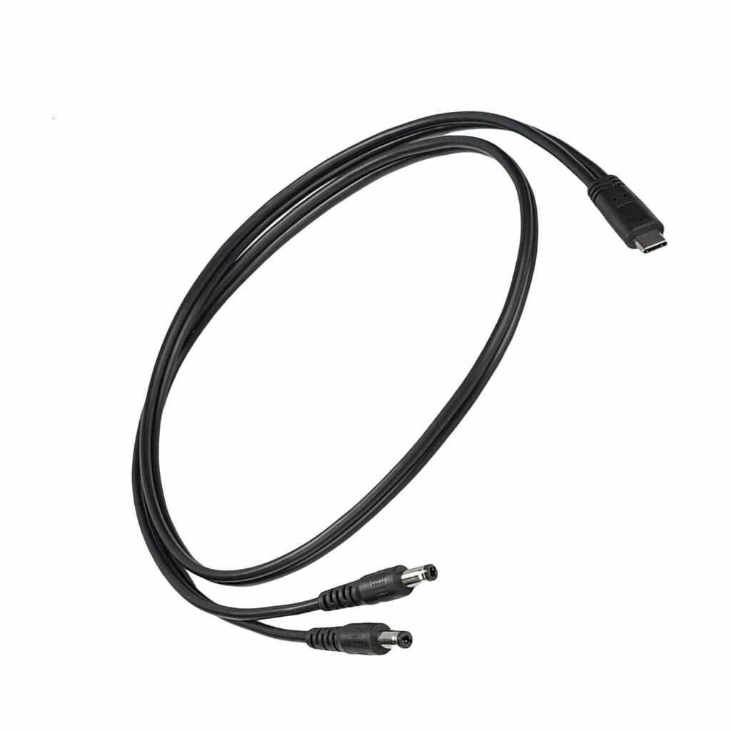 Кабель USB Type C двойной DC 5.5x2.5 мм, 20V 65W