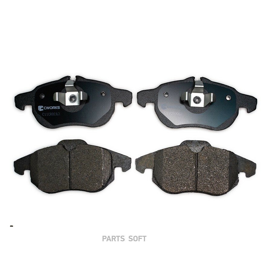 CWORKS Тормозные колодки передние, Low Metallic