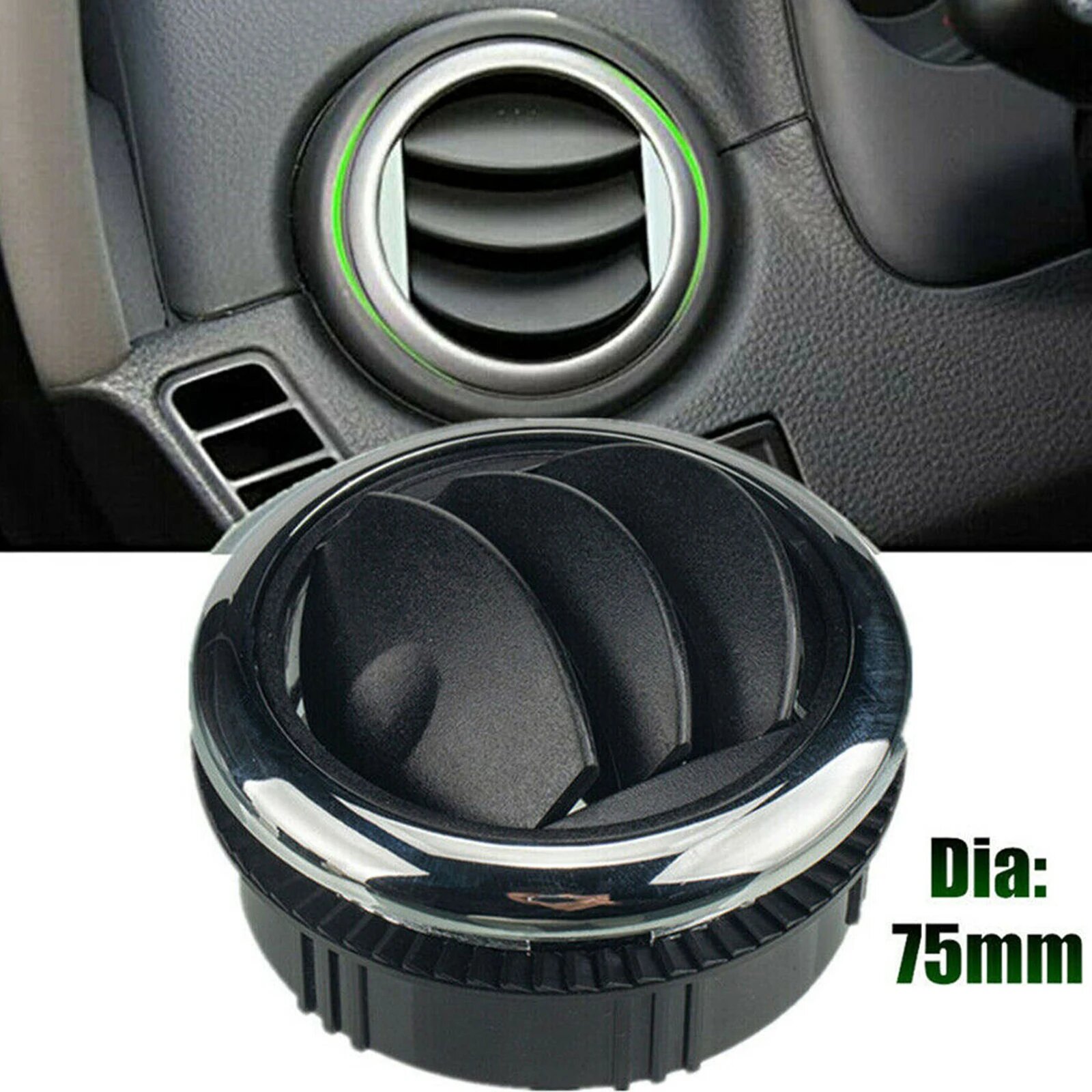 ABS Авто RV Лодка Автобус Транспортные средства Кондиционер 75 мм Вращающееся вентиляционное отверстие Круглый потолок Автомобильный отопительный переключатель охлаждения Аксессуары