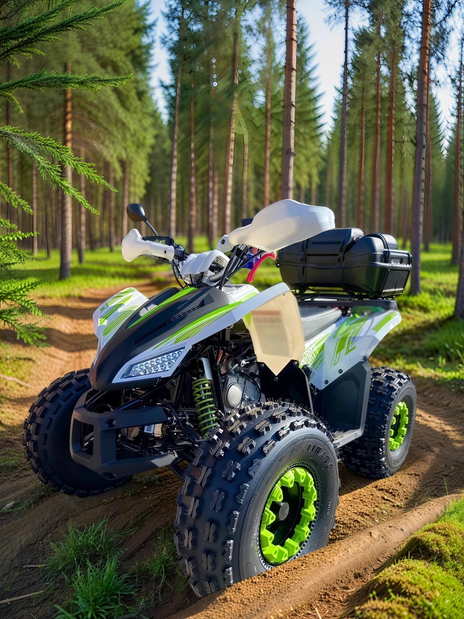 Квадроцикл SPORTY 125 см3 (подростковый) WHITE & GREEN
