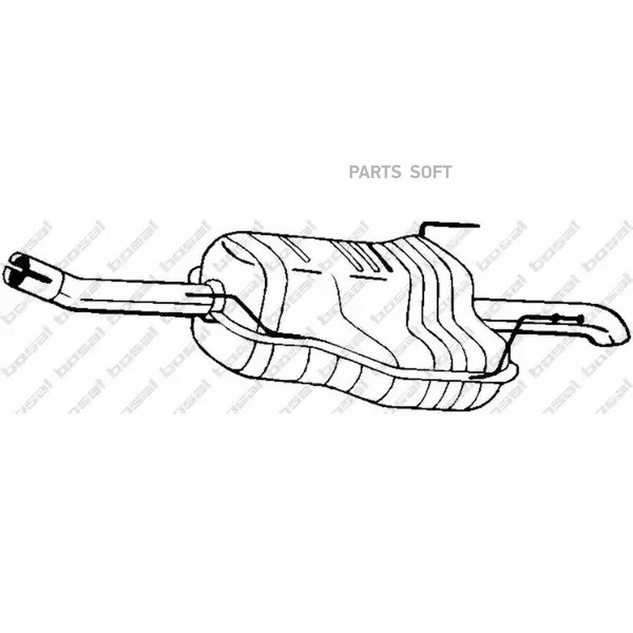 Глушитель задний (OPEL ZAFIRA 03-05 ) от официального дистрибьютора, BOSAL, артикул 185479