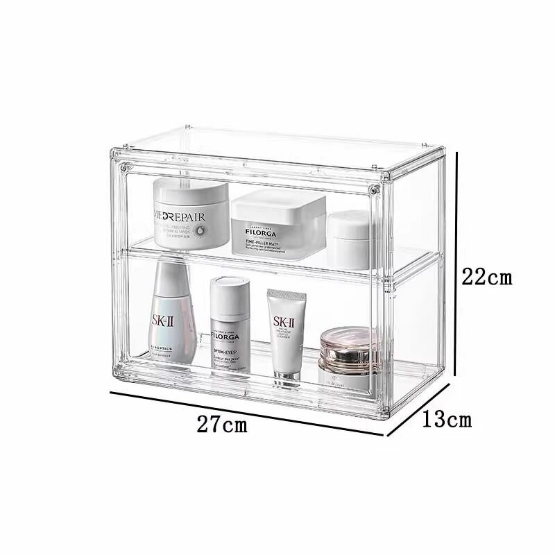 Акриловый Настенный Органайзер - Прозрачный Витринный Шкафчик для Фигурок, Косметики и Декора,22,27,1, прозрачный,13,800,1000