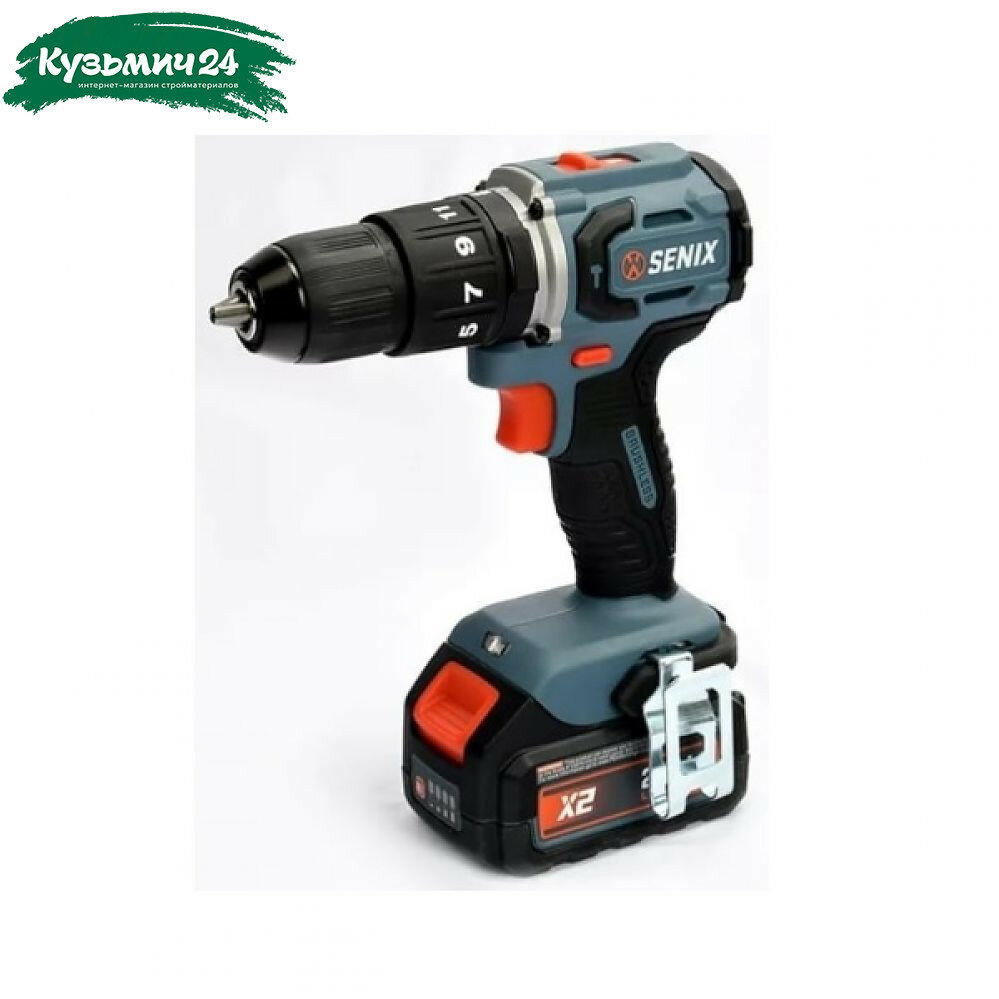 Аккумуляторный шуруповерт ударный SENIX PDHX2-M2-EU SET 20В 60Нм 1акк 4.0Ah+з. у, 1 шт.