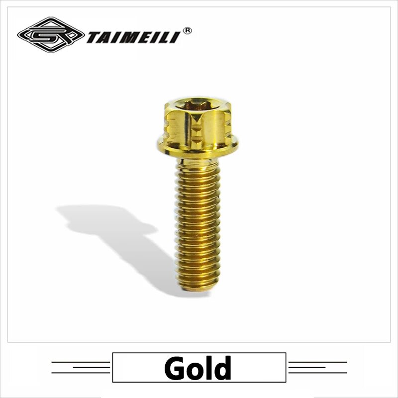 TAIMEILI винты с фланцем из титанового сплава M4x10 15 25 M5x 15mm m5x20mm 5x25mm Золотой, M5x20mm