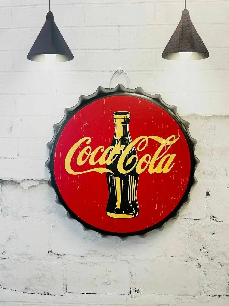 Декор на стену пробка пивная Coca-Cola