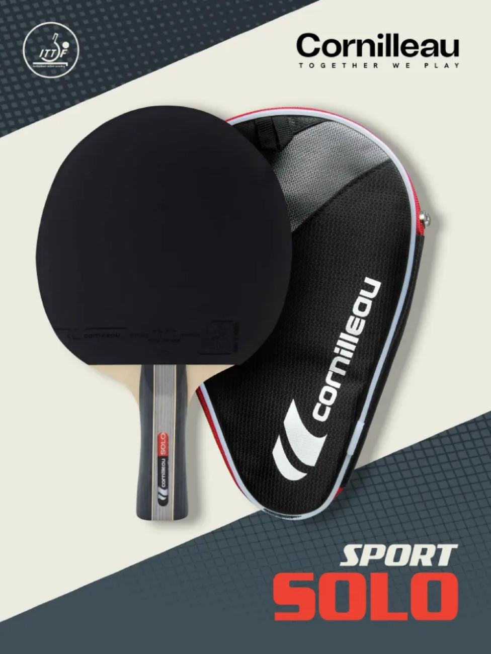 Ракетка для настольного тенниса CORNILLEAU SPORT PACK SOLO (ракетка + чехол)