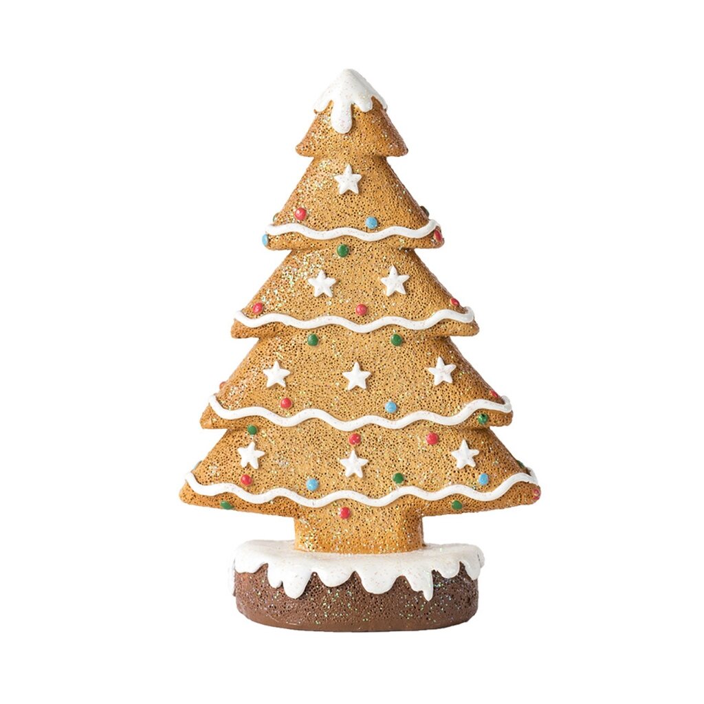 Яркие имбирные пряники Елка Украшение Резиновые фигурки Статуэтка для дома Настольный книжный полка Декоры и праздничный подарок