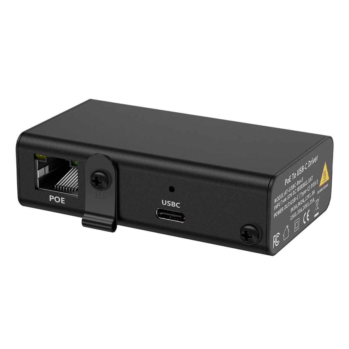 Адаптер PoE 802.3at PoE+ к USB-C для планшетов Зарядное устройство PD3.0 с максимальным выходом 25 Вт для iPad Samsung Tab Преобразование PoE на 5 В, 9 В, 12 В, 15 В, 20 В