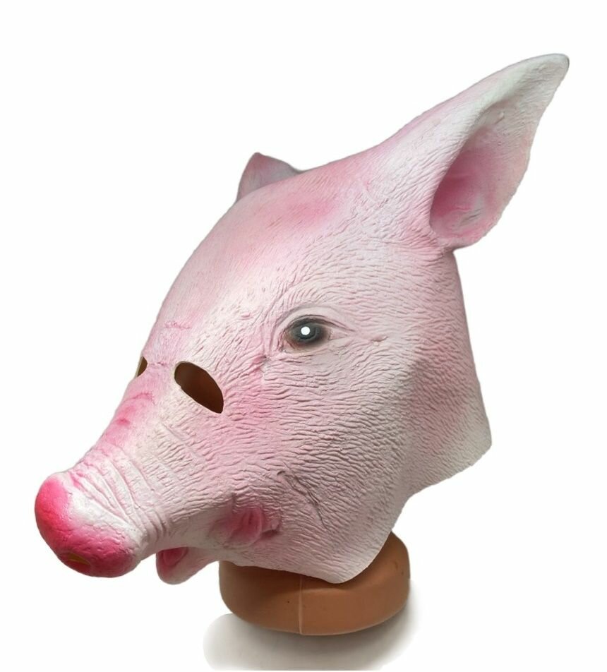 Маска карнавальная Bristol "Поросенок", резина, универсальная, 36см