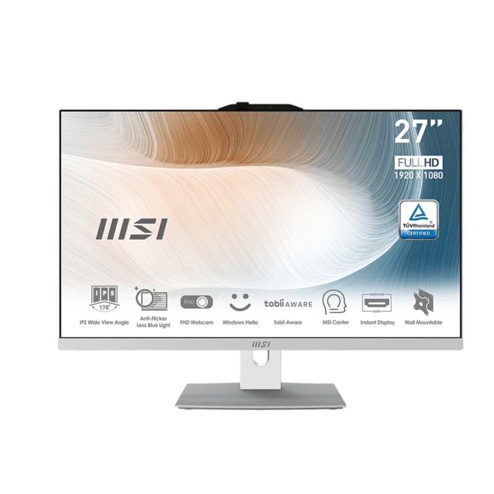 Моноблок MSI Modern AM272P 12M-1041XRU 9S6-AF8212-1041 White 27" FHD i5-1235U/16Gb/SSD1Tb/KB/M/NoOS