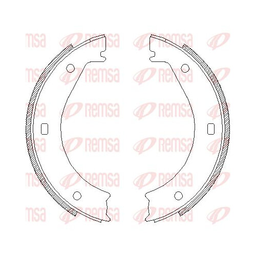 Колодки тормозные к-т ручника для автомобиля, REMSA 4404.00 (1 шт.)