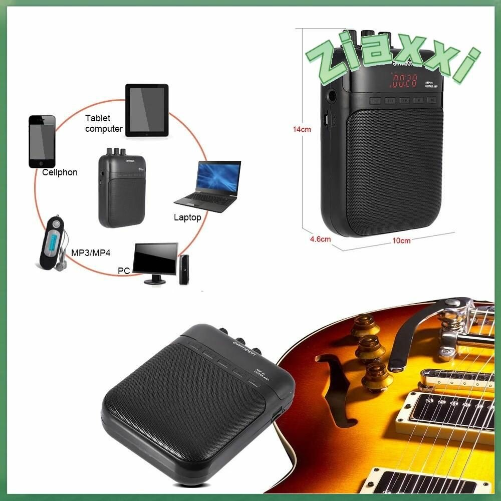 Гитарный усилитель, портативный и многофункциональный, для музыкантов и любителей