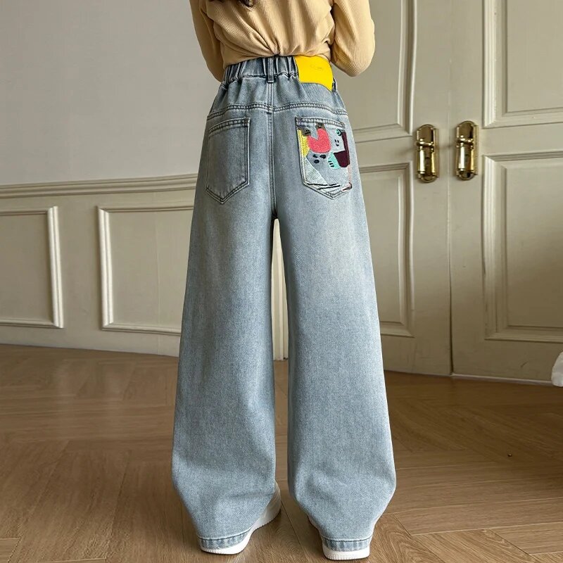 Круто Детские широкие штаны с узором / Высота_170смсм, KLQ Размер_170