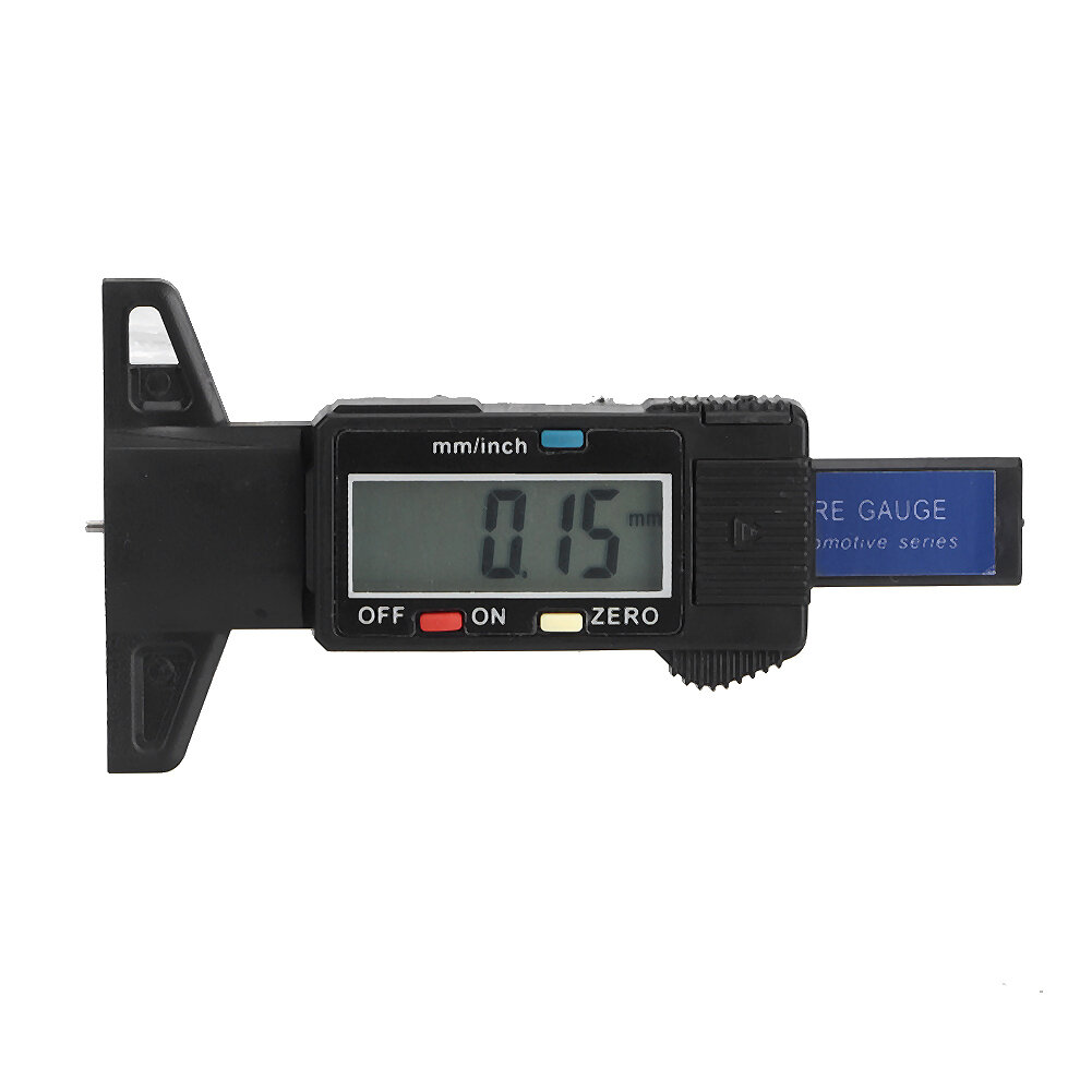 Глубиномер для измерения протектора колесных шин 0~25.4мм/1 дюйм, для автомобилей и многого другого, черный