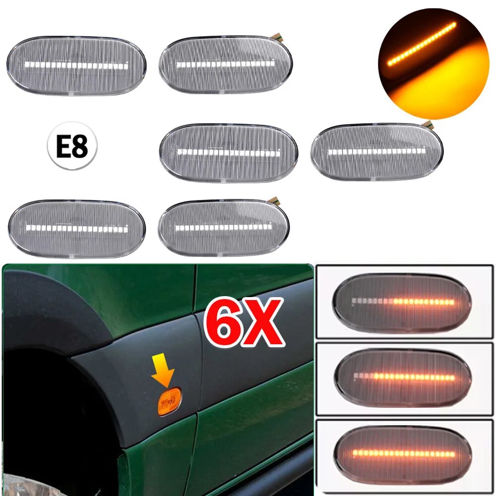 Для Mercedes Benz Sprinter W906 2006-2018 Volkswagen VW Crafter 2E2F 2006-2016 6x Dynamic Crystal