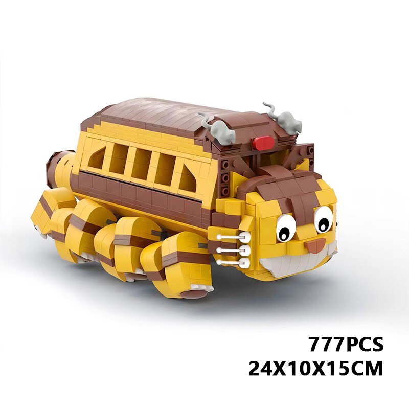Строительные блоки MOC совместимы с LEGO, периферийными устройствами из комиксов Миядзаки Хаяо, кукольным автобусом «Мой сосед Тоторо», сборочной моделью автобуса Cat.