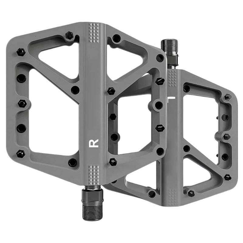 Нейлоновые велосипедные педали, усиливая плоские педали с ручкой с запечатанным носителем 9/16, подходящим для энтузиастов уличных велосипедов 2x, Серый