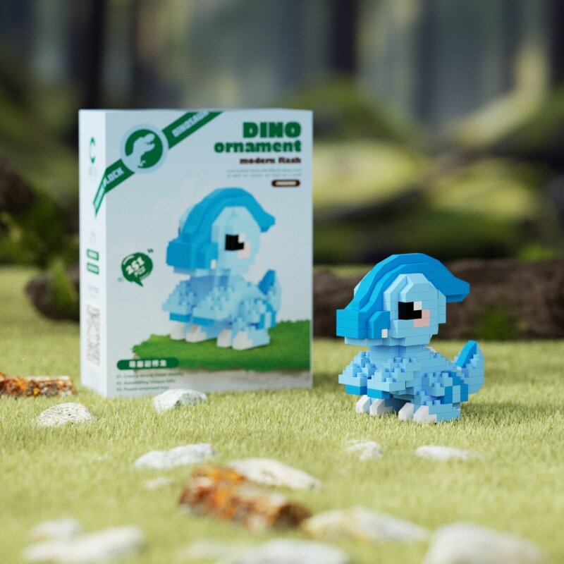 Chaolechuang 7444-52 милые строительные блоки динозавров милые собранные настольные украшения детские развивающие игрушки маленькие подарки