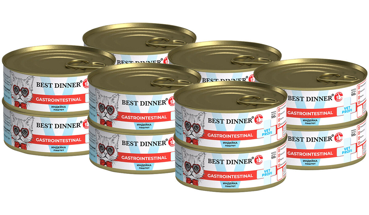 BEST DINNER EXCLUSIVE VET PROFI д взр кош с чувствительным пищ паштет с инд банка 100 гр 100 гр х 12 шт
