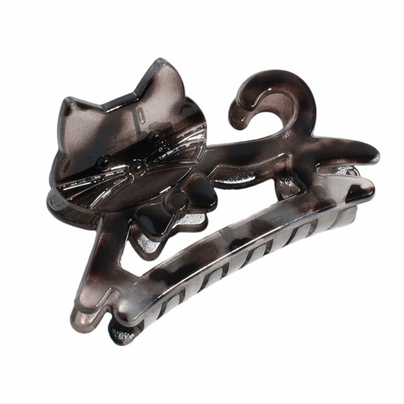 Фиксирующие Аксессуары Для Волос С леопардовым Рисунком Cute cat-серый