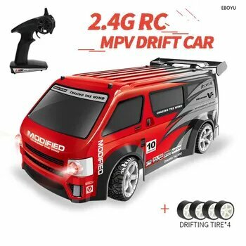 Автомобиль с дистанционным управлением JJRC Q125 Sport Racing 2,4 ГГц 1:16 4WD RC MPV Drift Car с дополнительными шинами для дрифта