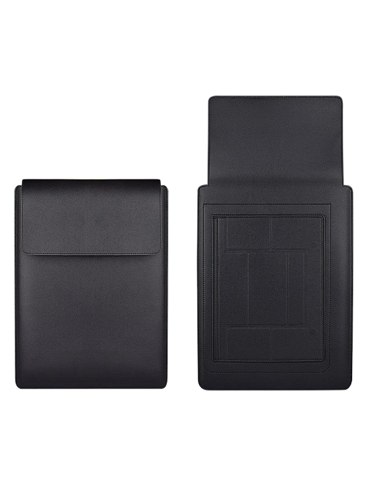 3 in 1 Laptop Bag Holder Case PU Leather 13/14/15/15.4inch Notebook Cover Sleeve Bag with Stand Mouse Pad Waterproof