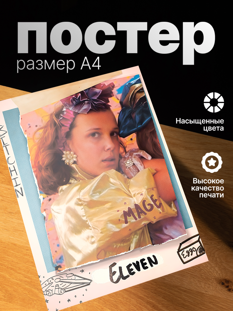 Постер ZEKEKS Очень странные дела, на стену, без рамы, 29x21 см, цифровая печать