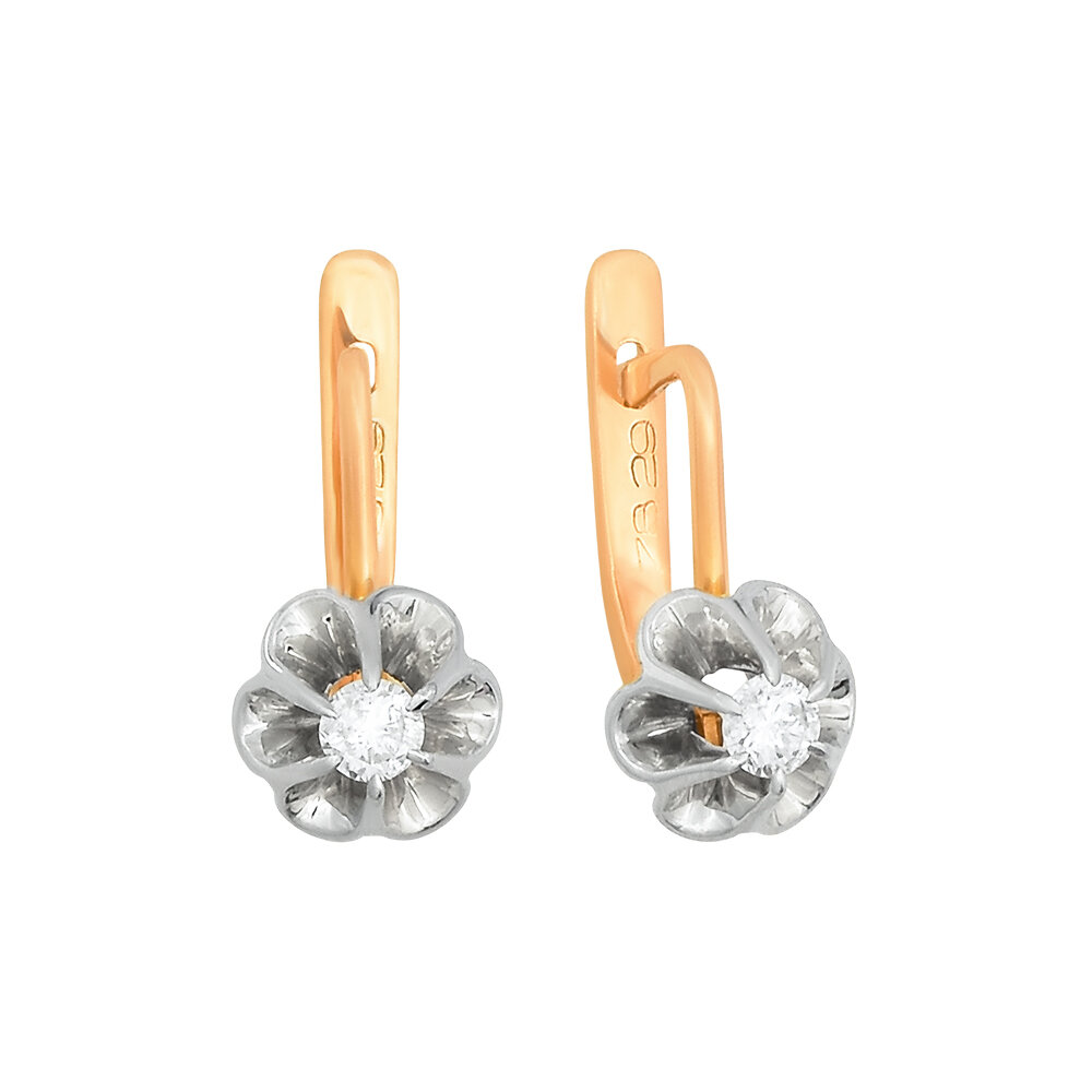 серьги из золота, с бриллиантами