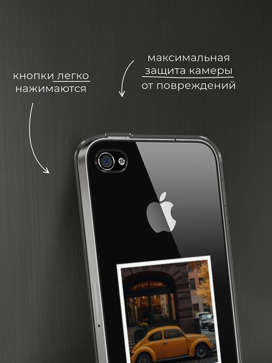 Чехол на Apple iPhone 4/4S / Айфон 4/4S с принтом Осенний палароид — фото 1