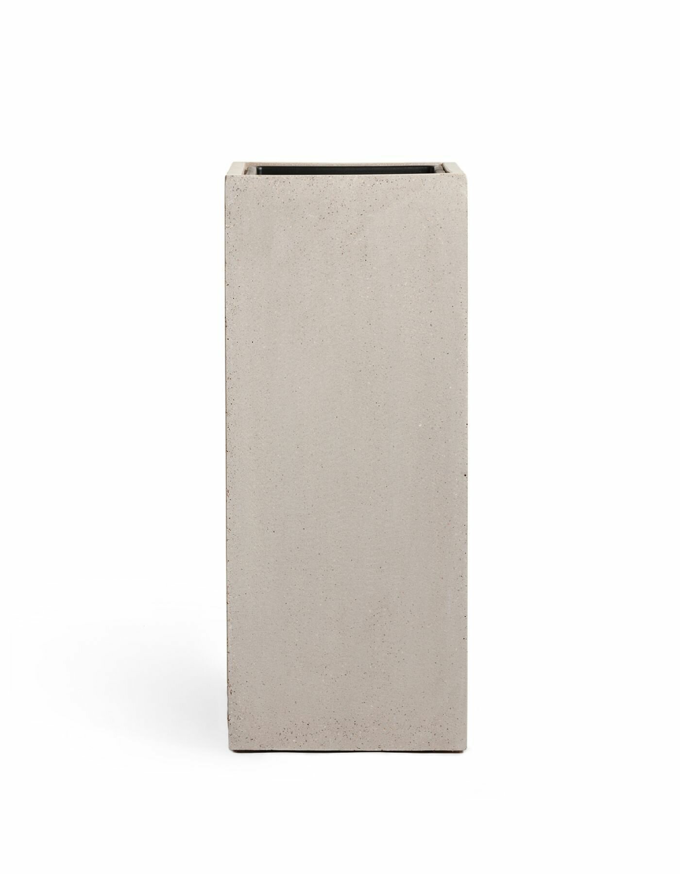 Кашпо TREEZ Effectory Beton Высокий куб Белый песок 31*97 см