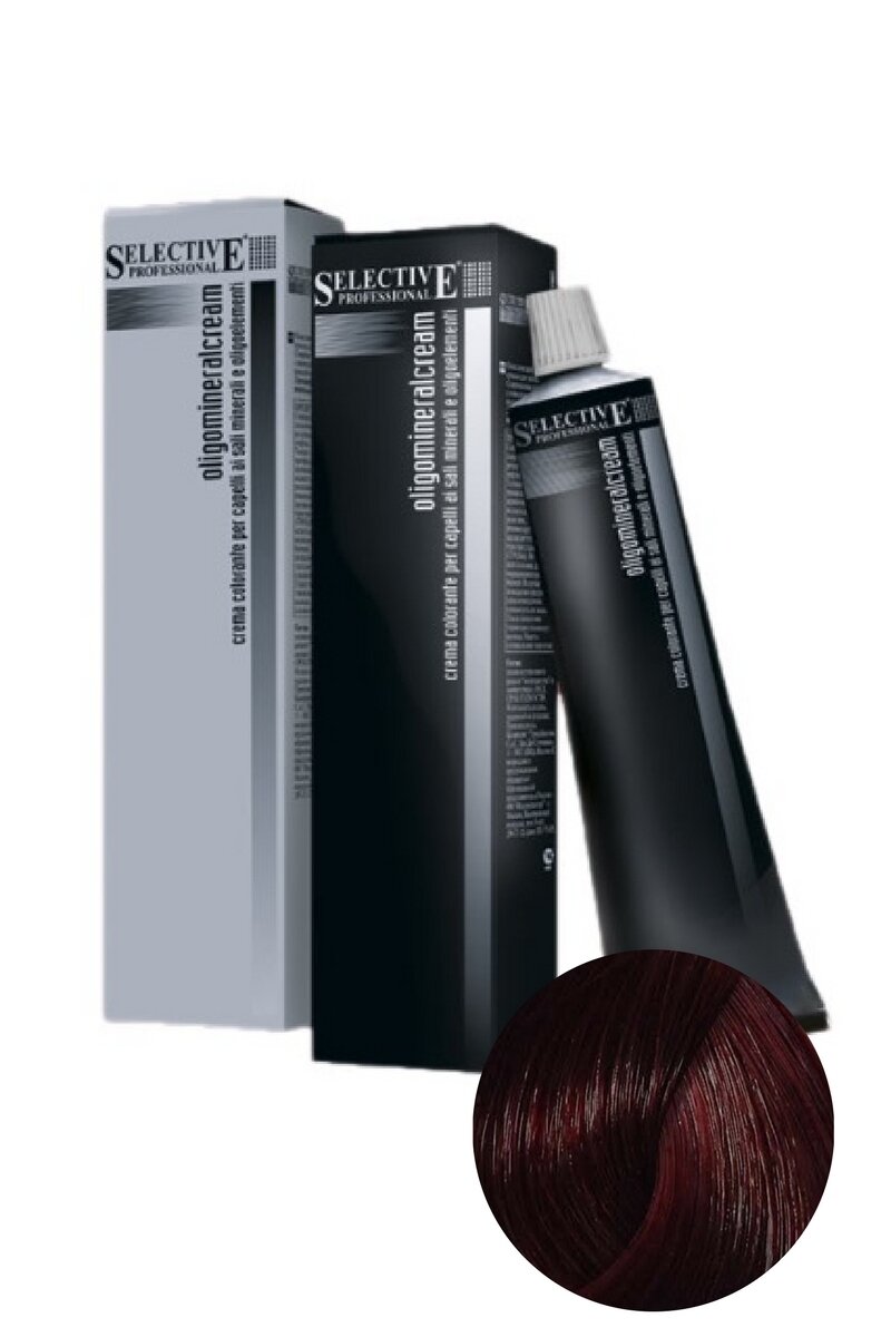 SELECTIVE PROFESSIONAL Крем-краска OLIGO MINERAL CREAM 5.65 светло-каштановый пурпурный, 100 мл