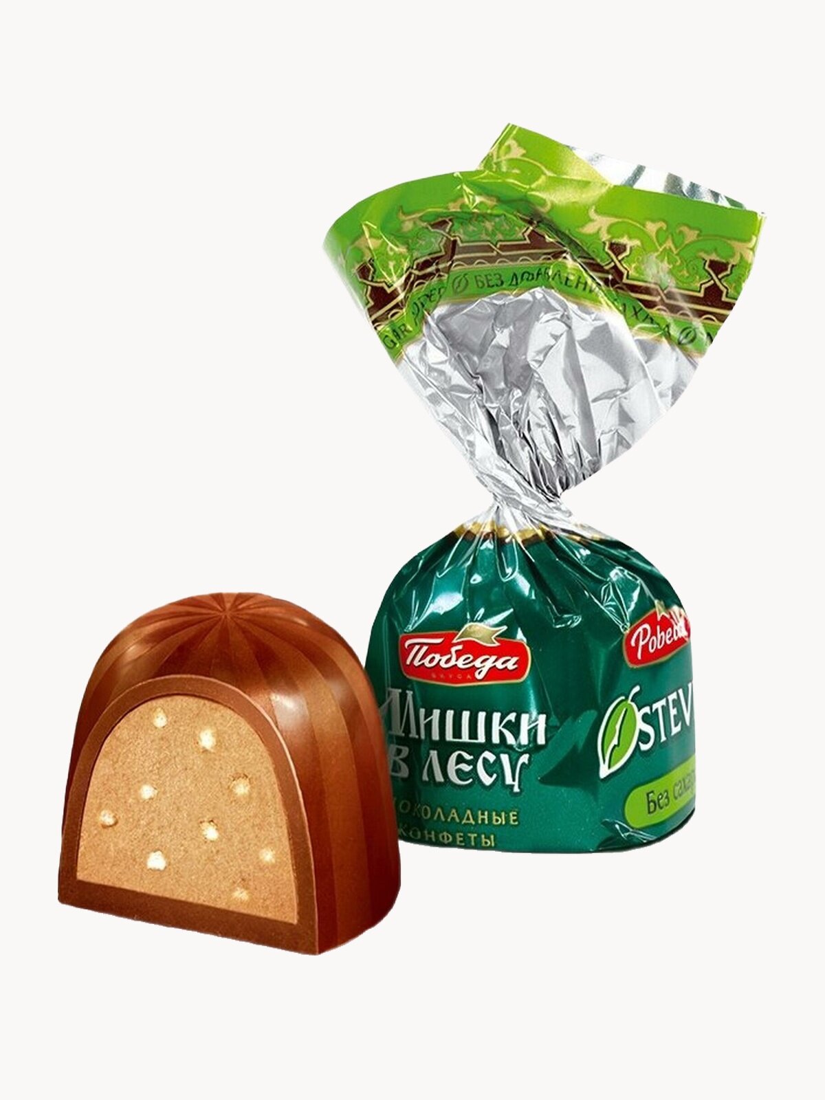 Конфеты Победа вкуса "Мишки в лесу" шоколадные с вафельной крошкой без добавления сахара, 1000 г