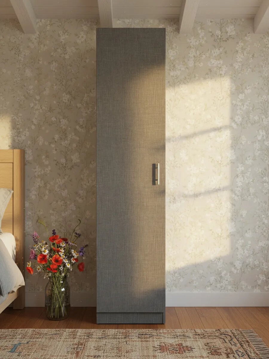 Шкаф пенал FRESTER для одежды распашной с полками в спальню, от производителя