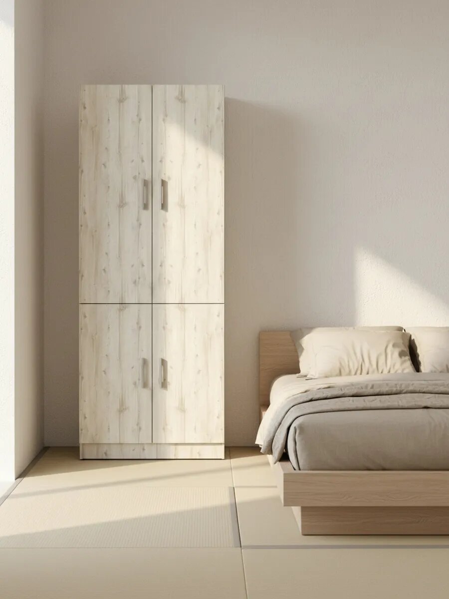 Шкаф FRESTER распашной деревянный полками для одежды на балкон, от производителя