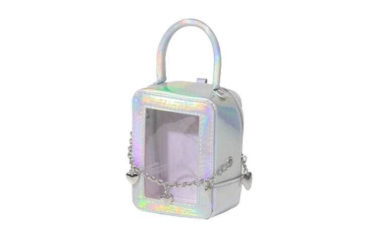 POP MART LOVE WOW Bag, Blue/Red/Black/Iridescent Pink/Iridescent Silver/Aurora 16.5cm IP Merch null