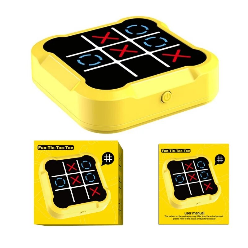 Многофункциональная электронная настольная игра Tic Tac Toe, детская развивающая стратегическая интерактивная игра «Иамилия» для родителей и детей, развлечения, Желтый