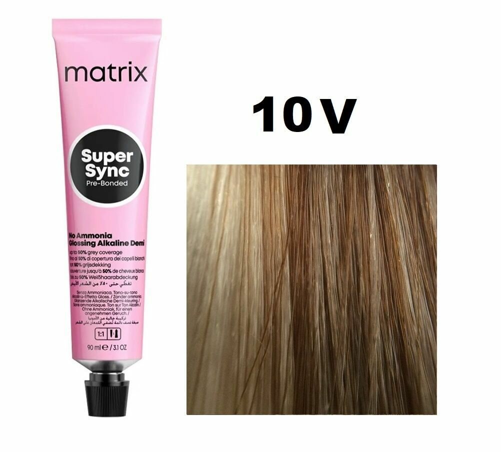 Matrix Краска без аммиака Super Sync 10V очень-очень светлый блондин перламутровый 90 мл